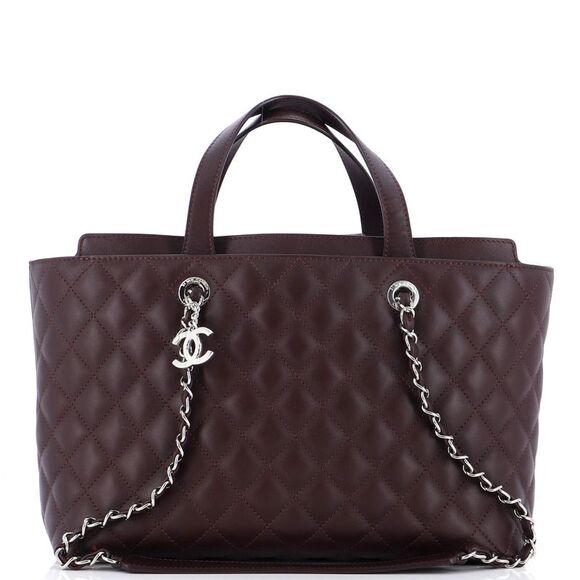 CHANEL | Bags | Chanel Easy Shopping Tote Quilted Calfskin Large Red ...